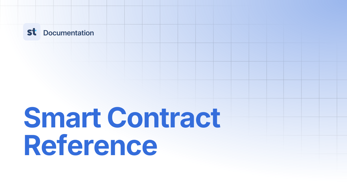 Smart Contract Reference | Stobox DID | Stobox Documentation