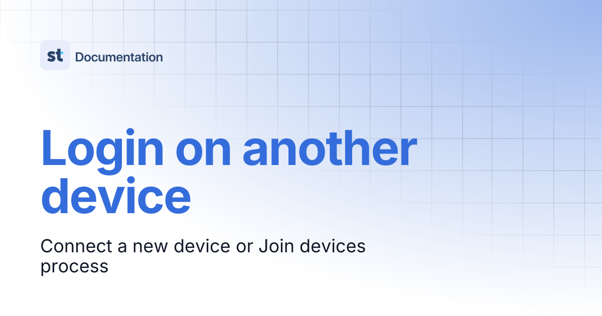 Login on another device | Help Centre | Stobox Documentation