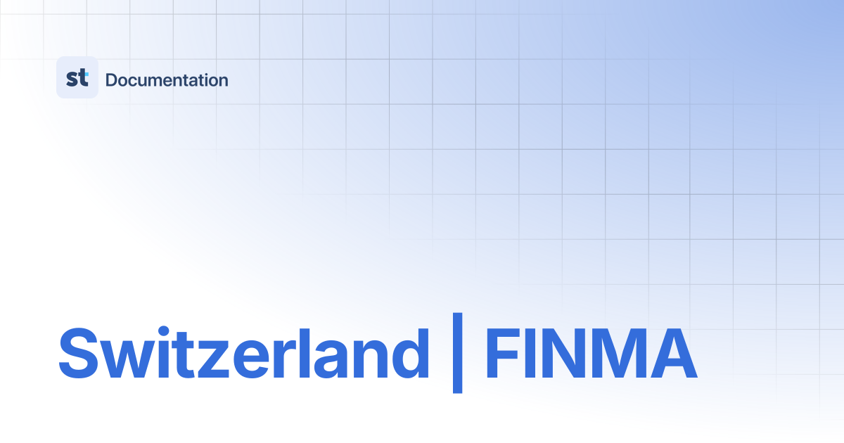 Switzerland | FINMA | Tokenization Onboarding Framework | Stobox ...